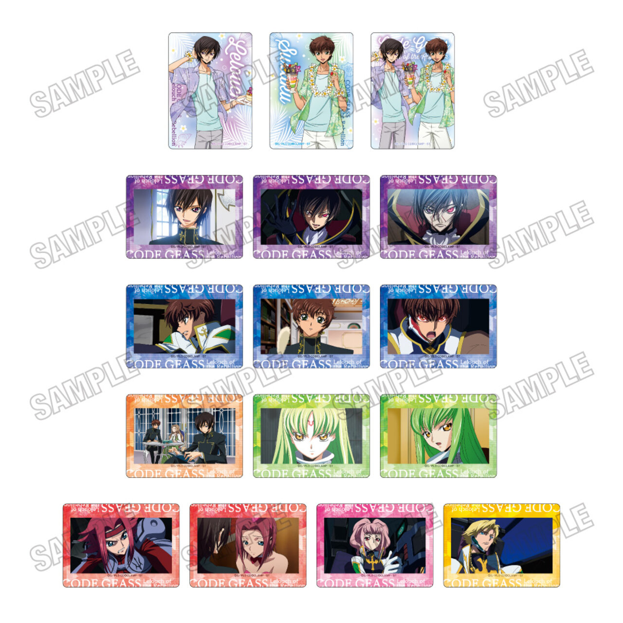 Code Geass 叛逆的魯魯修 : 日版 透明咭 Summer Party Ver. (16 個入) : buyway.hk